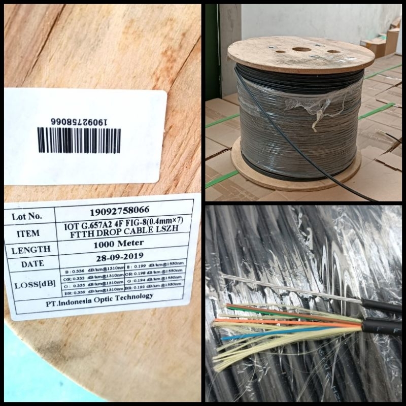 Jual Kabel Optik 4 Core Fig 8 Fiber Optic Kabel 4core Fig8 1km dropcore ...