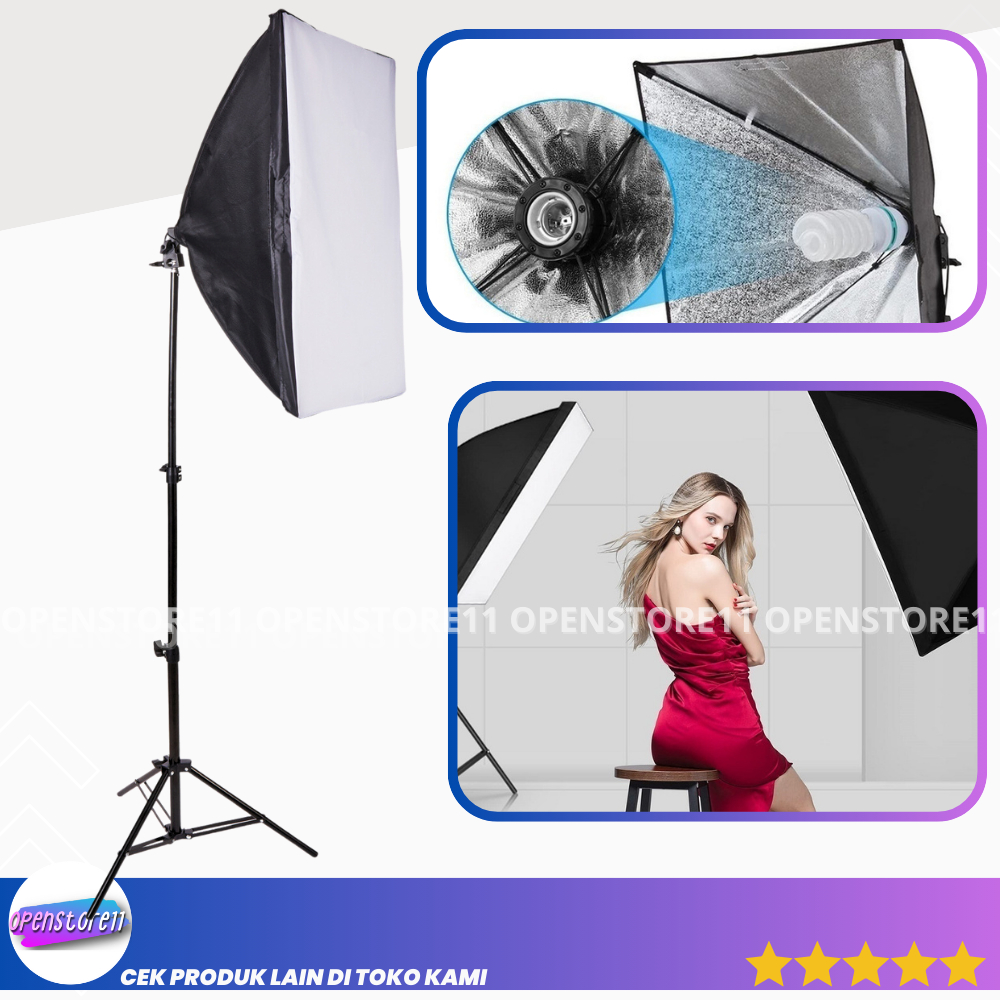 Jual Softbox Lighting Studio Payung Reflektor Fotografi 50x70 | Shopee Indonesia