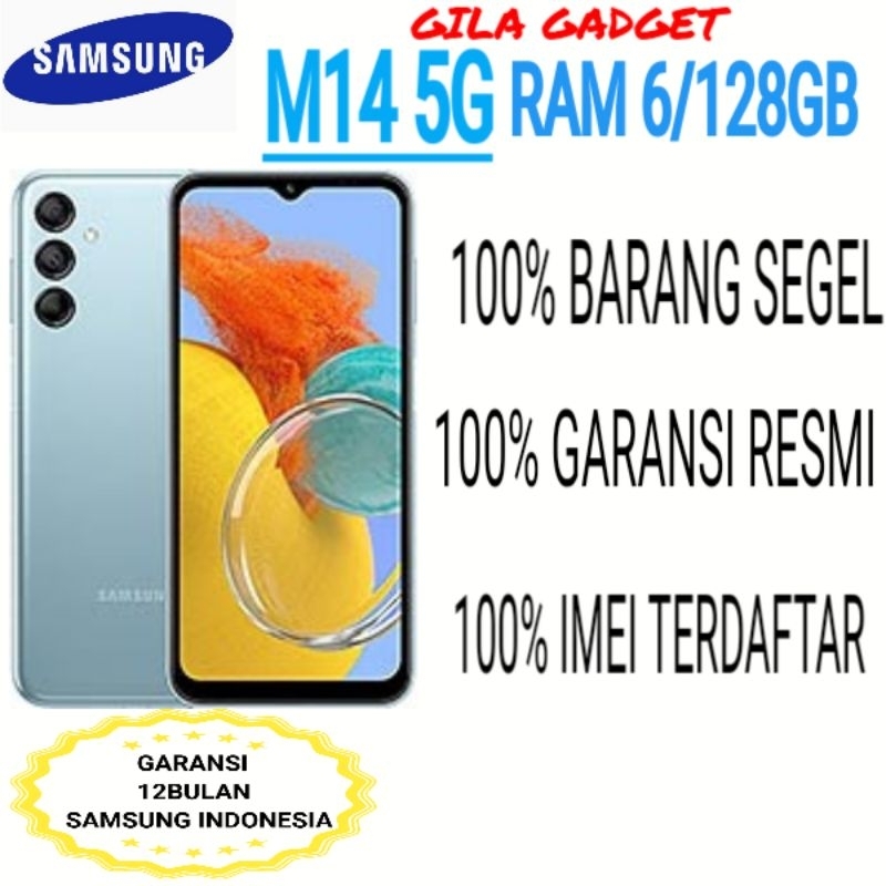 Jual SAMSUNG GALAXY M14 5G RAM 6/128GB GARANSI RESMI | Shopee Indonesia