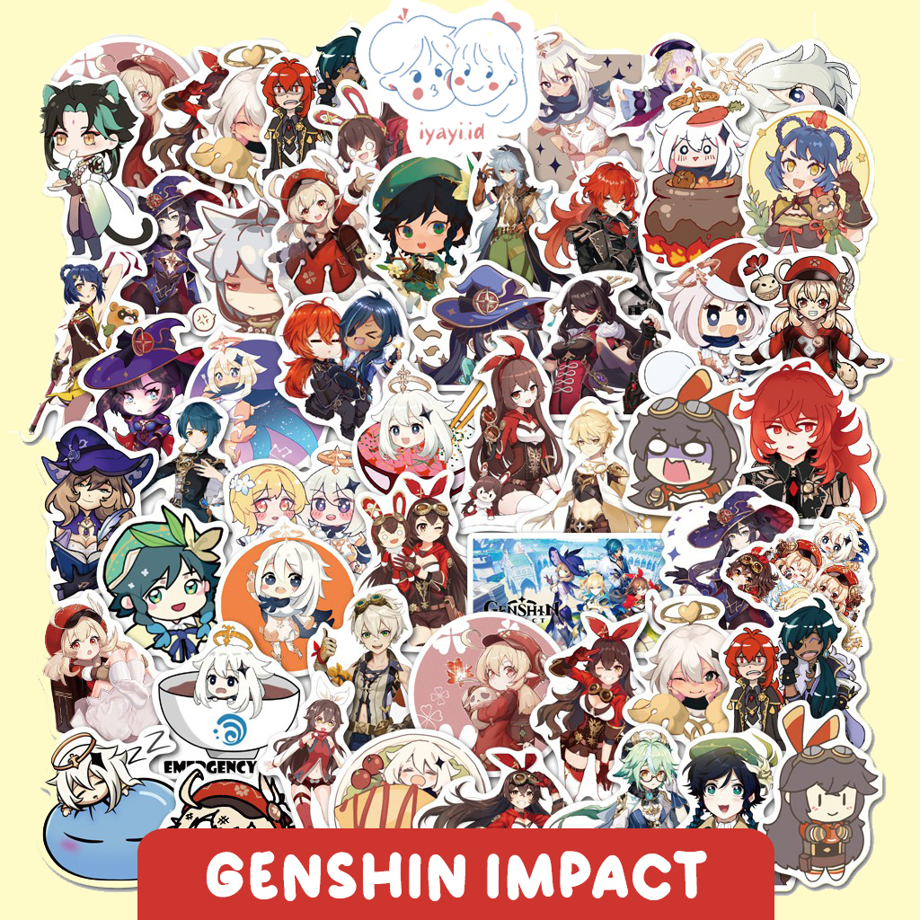Jual Sticker Genshin Impact Game Anime Stiker Dekorasi DIY Deco ...