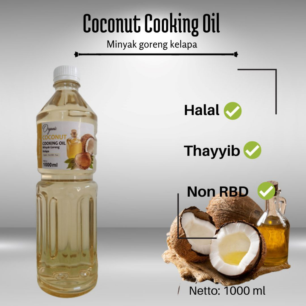 Jual Coconut Cooking Oil Non RBD | Minyak Goreng Kelapa 1000 ml ...