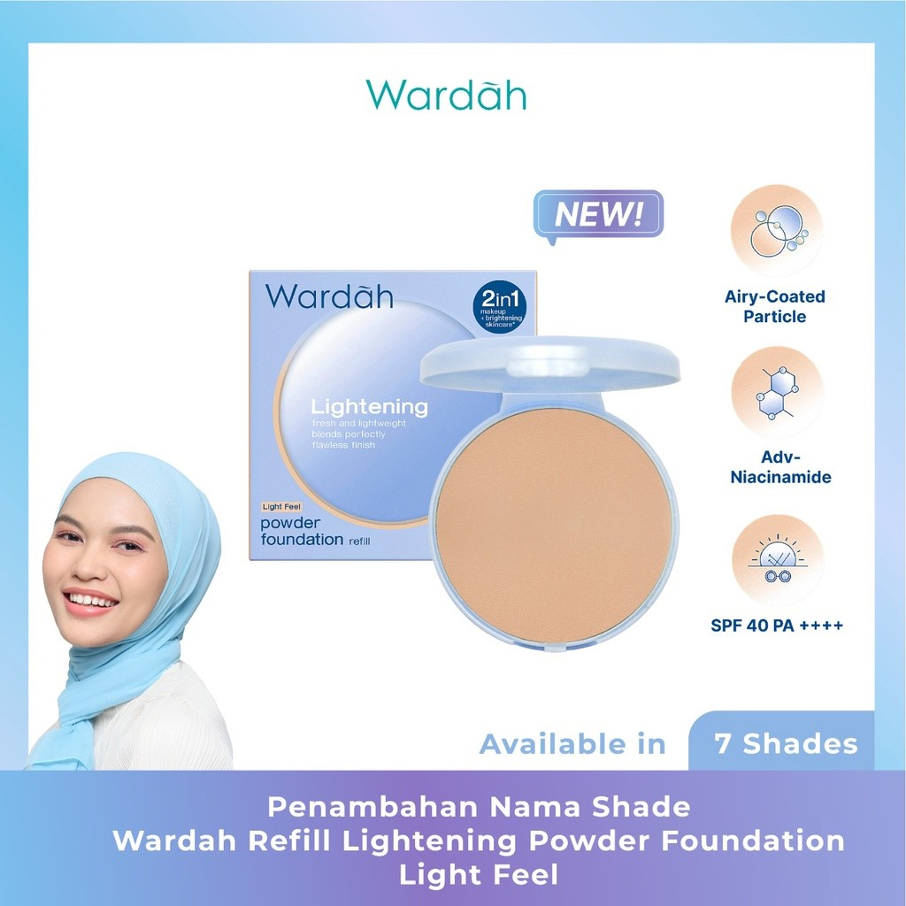 Jual LIVI - Wardah Lightening Powder Foundation Light Feel SPF 40PA++++(REFILL) | Shopee Indonesia