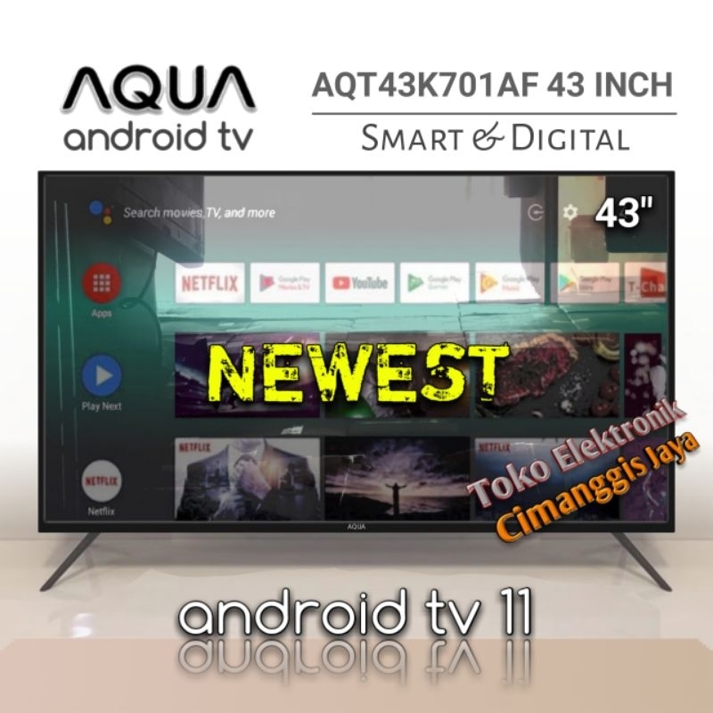 Jual Android Smart TV LED Aqua 43 inch digital JNE Trucking | Shopee ...