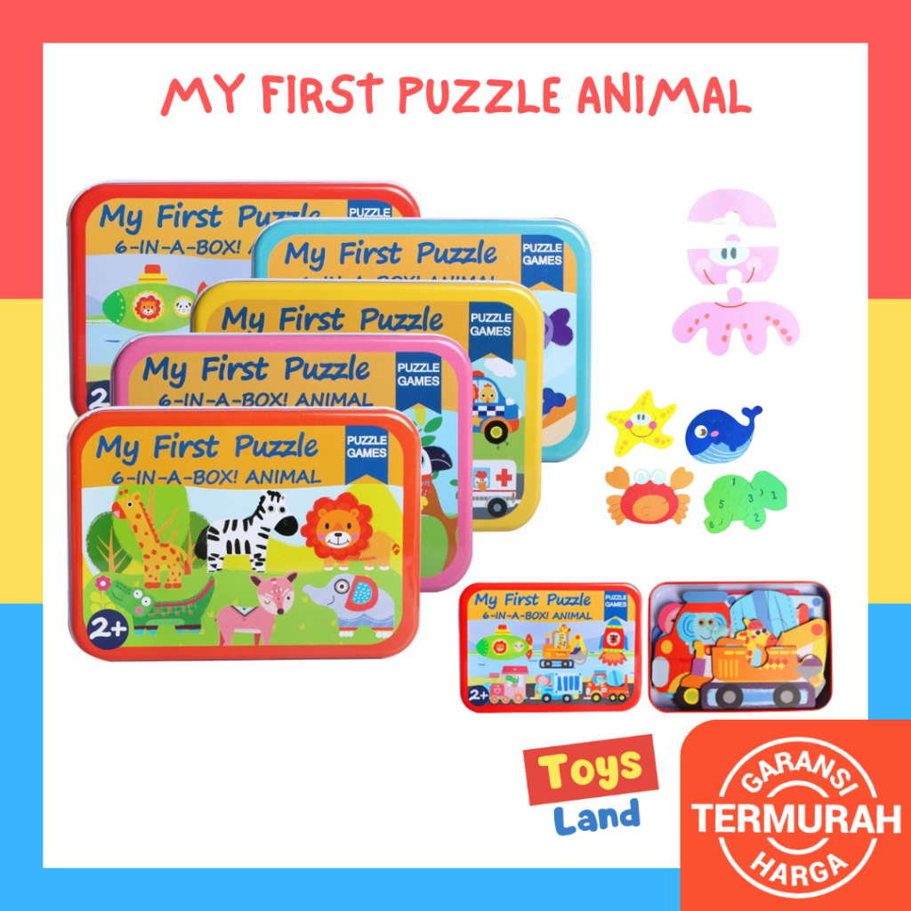 Jual My First Puzzle Animal Mainan Anak Puzzle Kayu Puzzle Anak Mainan ...