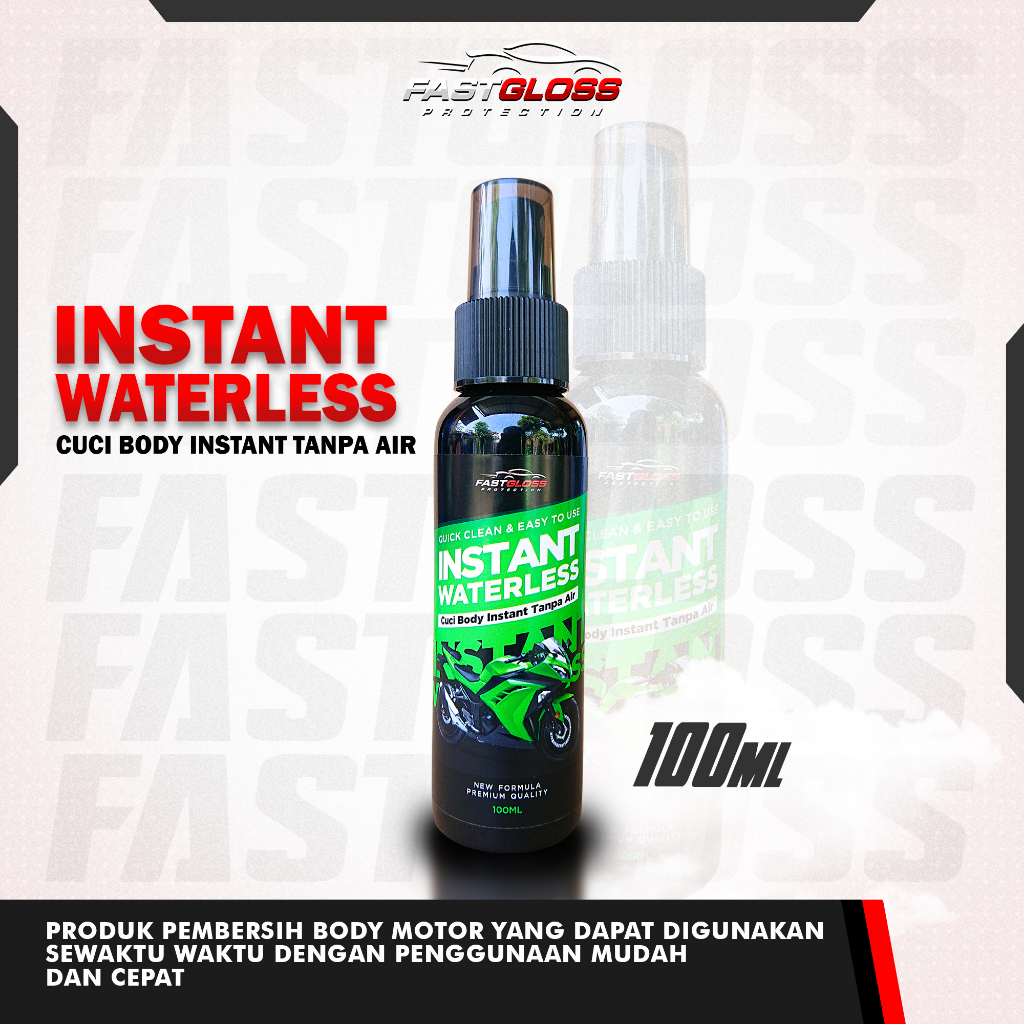 Jual Instan Waterless Cuci Motor Tanpa Air 100ml Perawatan Kendaraan ...