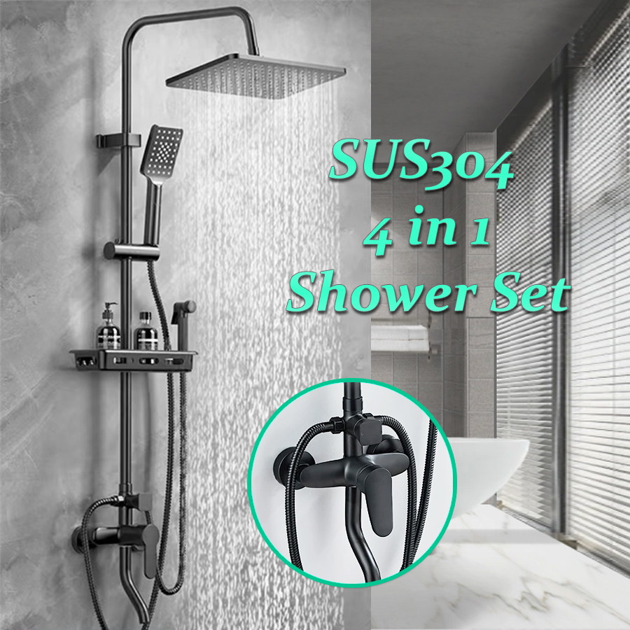 Jual SUS304 Shower Set Kamar Mandi Rumah Full Copper Hotel Booster ...