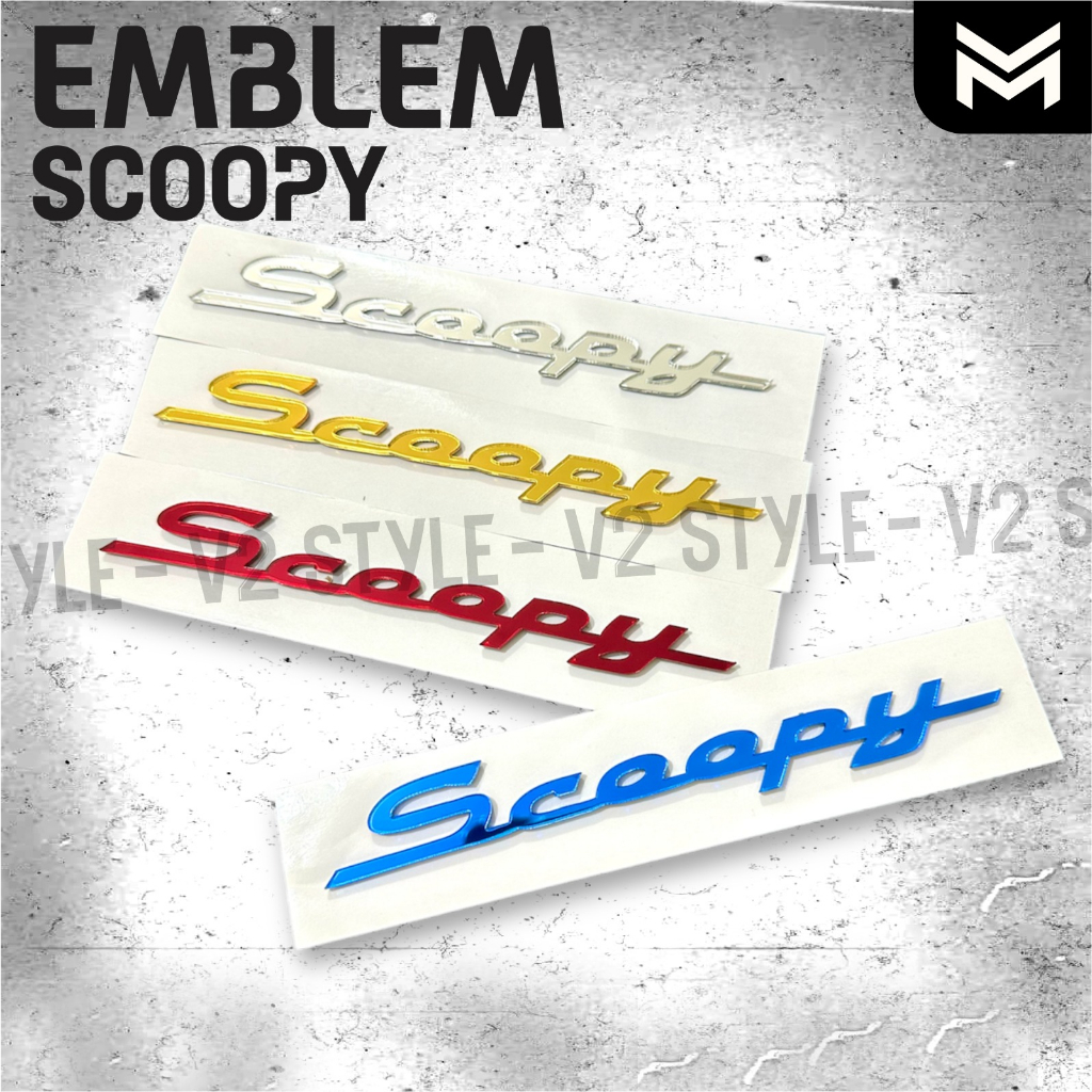 Jual EMBLEM SCOOPY 3D TIMBUL SEPASANG 2PCS / STRIPPING 3 DIMENSI LOGO ...