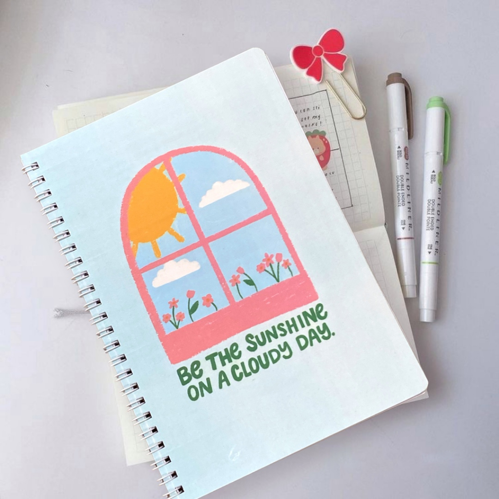 Jual NoteBook Spiral A5 Aesthetic Colorfull Blue Sky View / Buku ... Jual NoteBook Spiral A5 Aesthetic Colorfull Blue Sky View / Buku ...