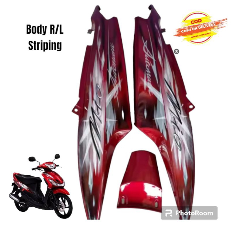Jual COVER BODY KANAN KIRI YAMAHA MIO SMILE WARNA MERAH TAHUN 2008 2009 ...