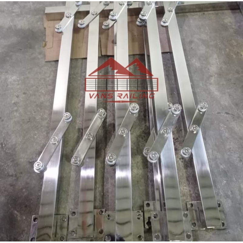 Jual TIANG HOLLO RAILING TANGGA KACA STEINLESS TAPAK SAMPING SUS201/304 ...