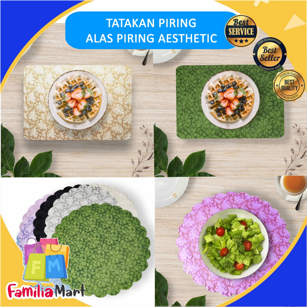 Jual Tatakan Alas Piring Meja Makan Tahan Panas Bahan Premium Aesthetic ...