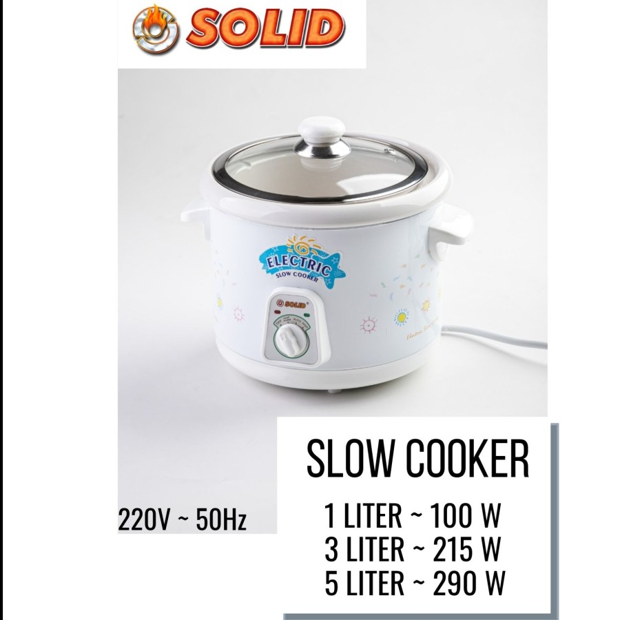 Jual SOLID Slow Cooker 5 Liter - Panci Keramik | Shopee Indonesia