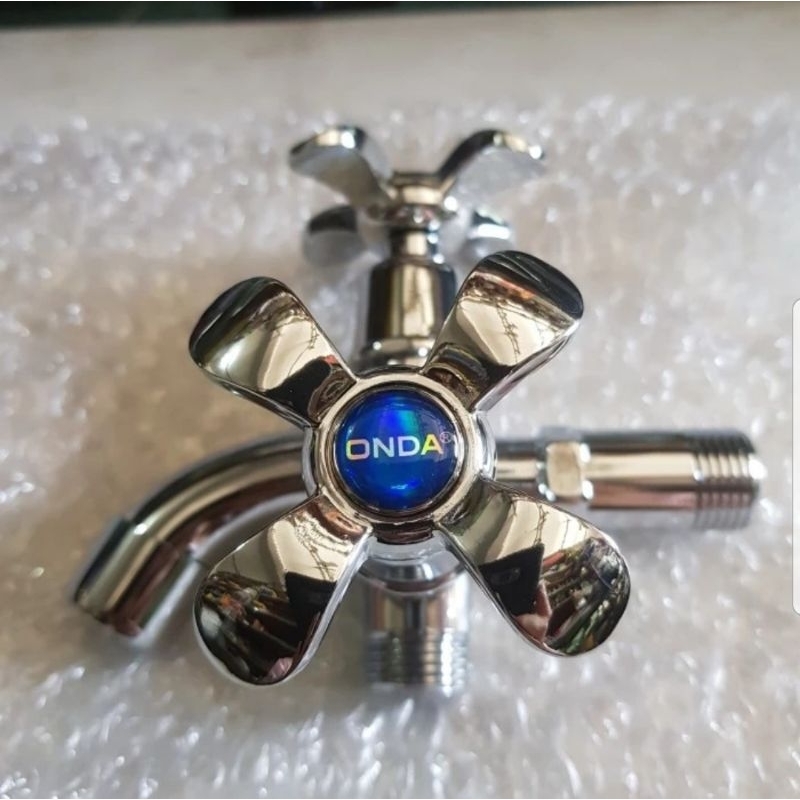 Jual KRAN DOUBLE/KRAN CABANG 1/2" K407MH ONDA | Shopee Indonesia