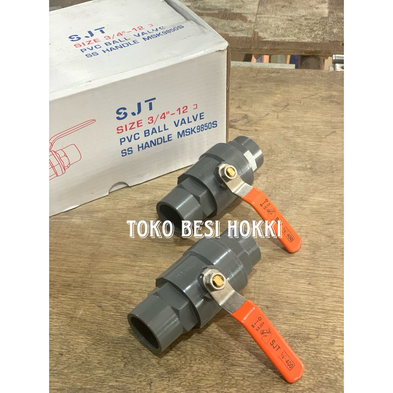 Jual Stop Kran Gagang Besi 3/4 / Ball Valve Pvc Ball Gagang Besi SJT 3/4 | Shopee Indonesia