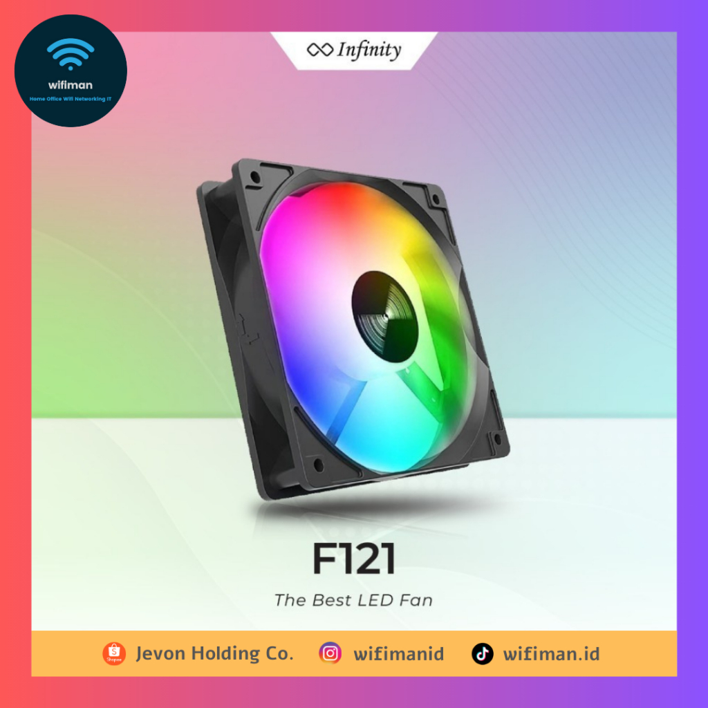 Jual Infinity Fan Casing PC Fix Rainbow RGB Molex 120mm - 12cm 120 mm ...