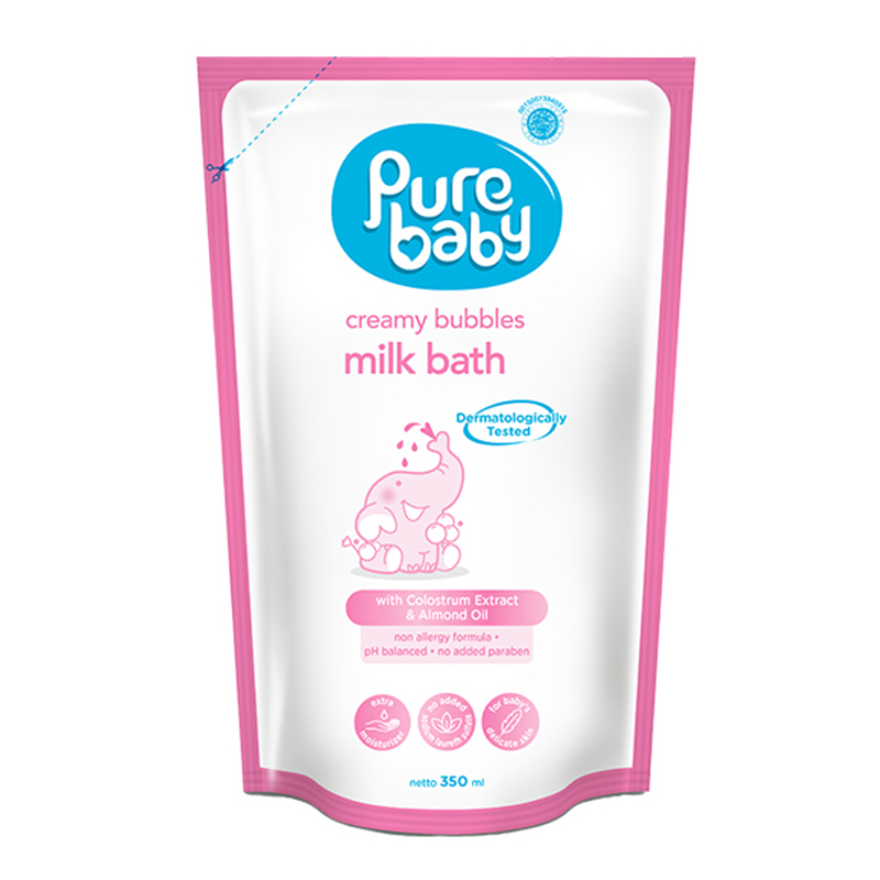 Jual Pure Baby Creamy Bubble Milk Bath Reafill [350mL] | Shopee Indonesia