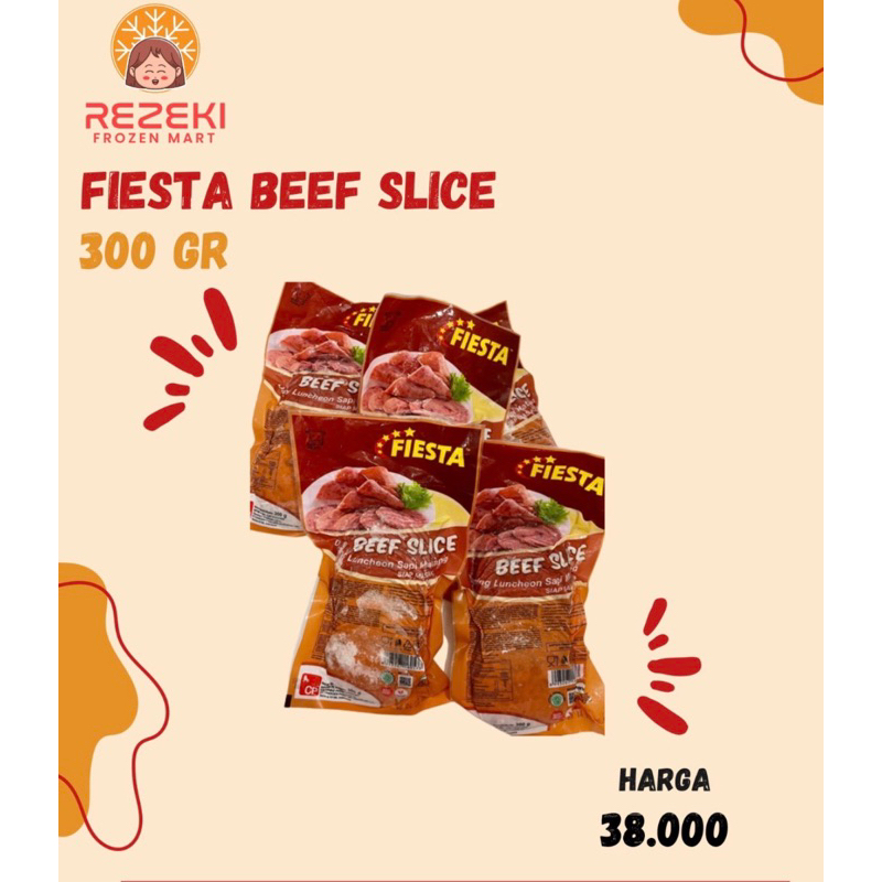 Jual Fiesta Beef Slice | Daging Sapi Ham Isi 10 Pcs | Frozen Food Murah ...