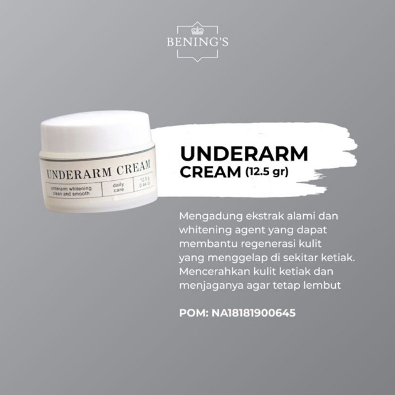 Jual Underarm Benings Skincare By Dr.Oky Pratama Cream Ketiak Bening's ...