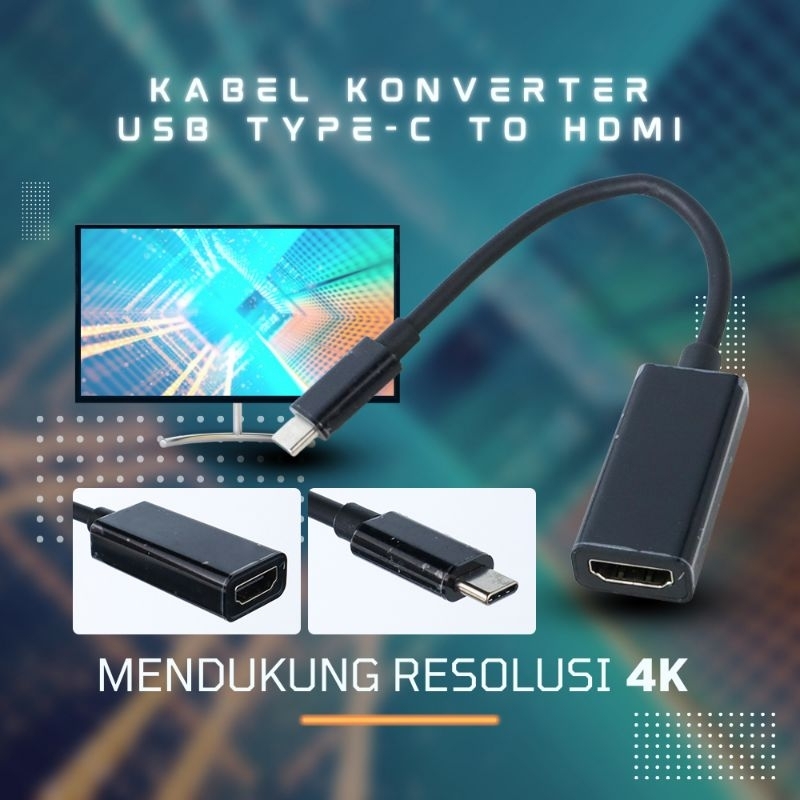 Jual Kabel Konverter USB Type C to HDMI 4K 15 cm Video Capture ...