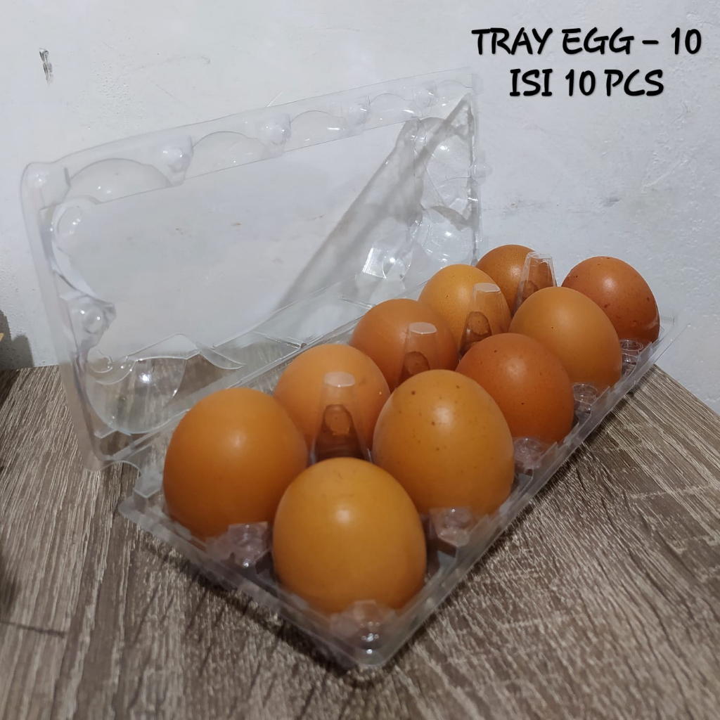 Jual KOTAK PLASTIK MIKA EGG TRAY TELUR TELOR DENGAN PENGUNCI ISI 10 ...