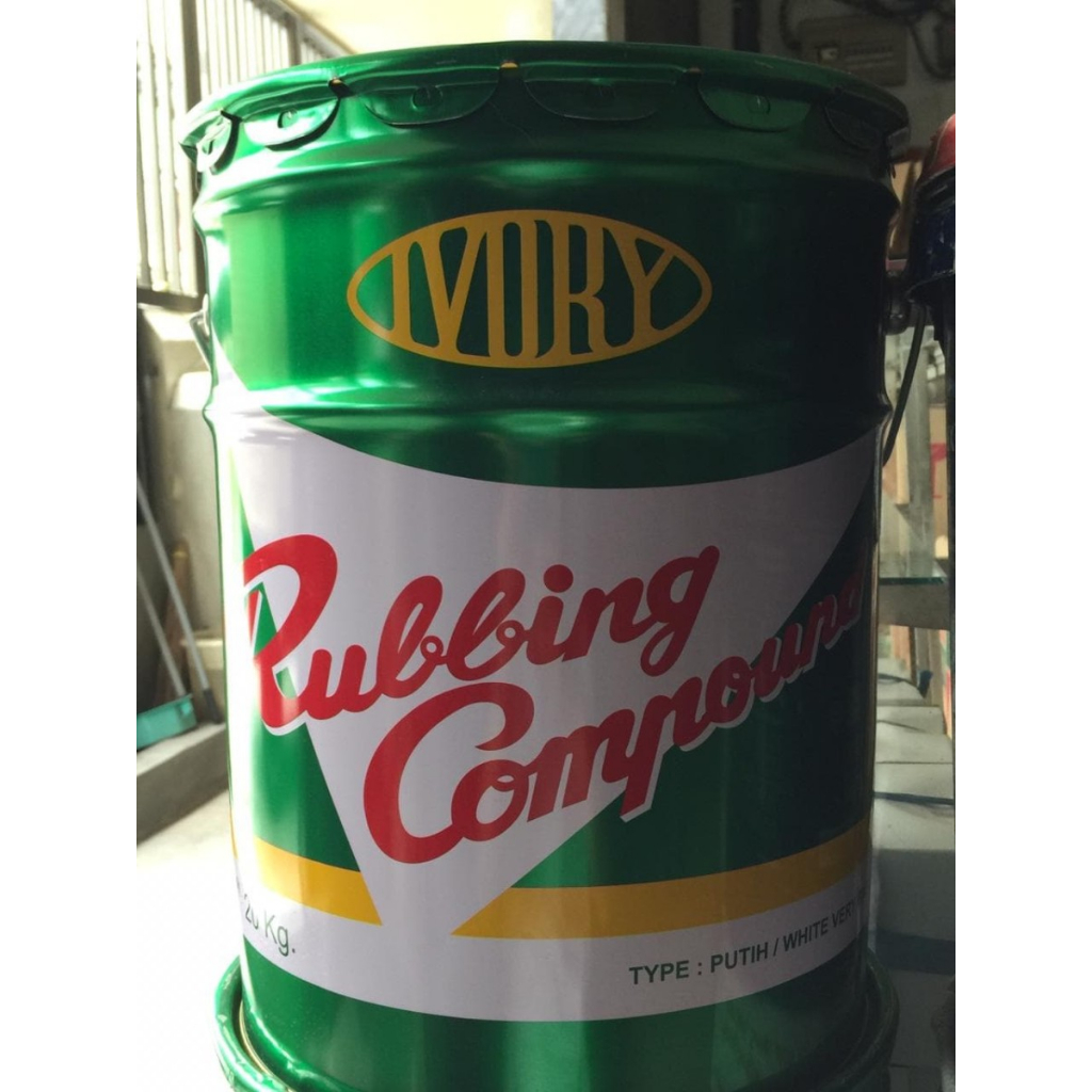 Jual ivory rubbing compound white 1 pail 20kg memoles lecet | Shopee ...