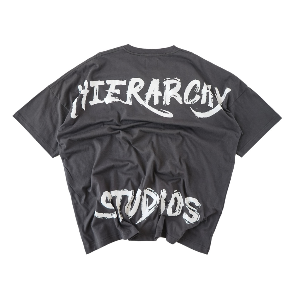 Jual Hierarchy Studios - Wide Calligraphy Logo Oversized T-Shirt White ...