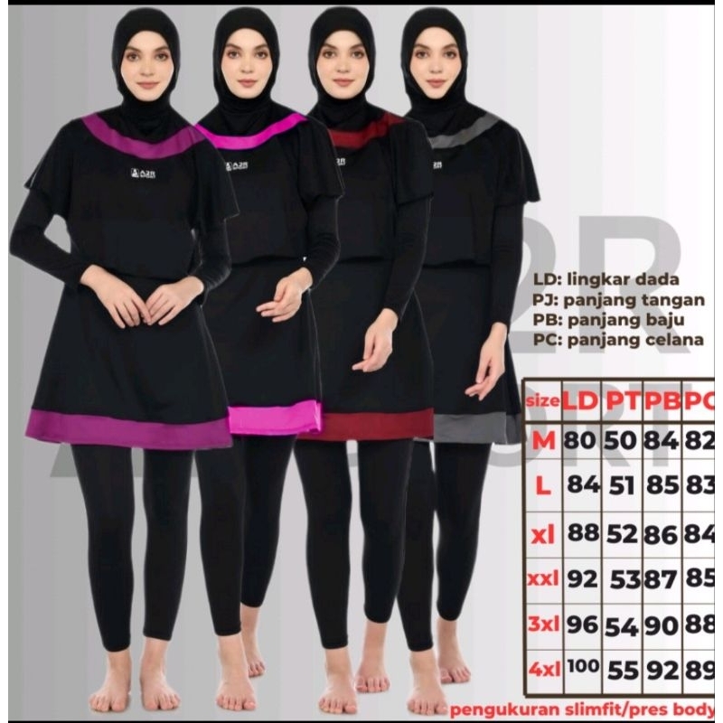 Jual Baju renang muslimah dewasa. baju renang muslimah blous hijab ...