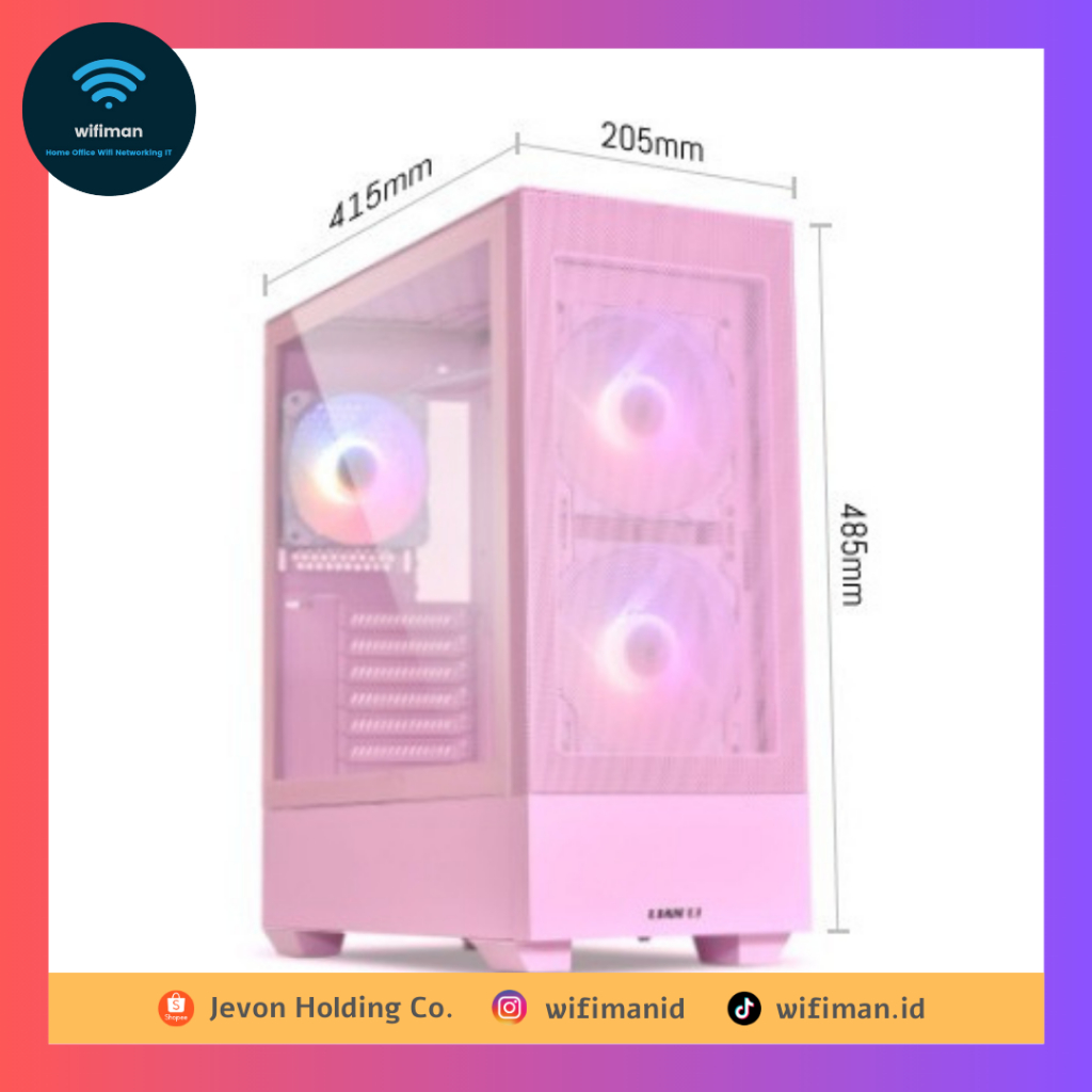 Jual Lian Li Lancool 205 Mesh USB C Pink ATX Desktop PC Case 205m ...