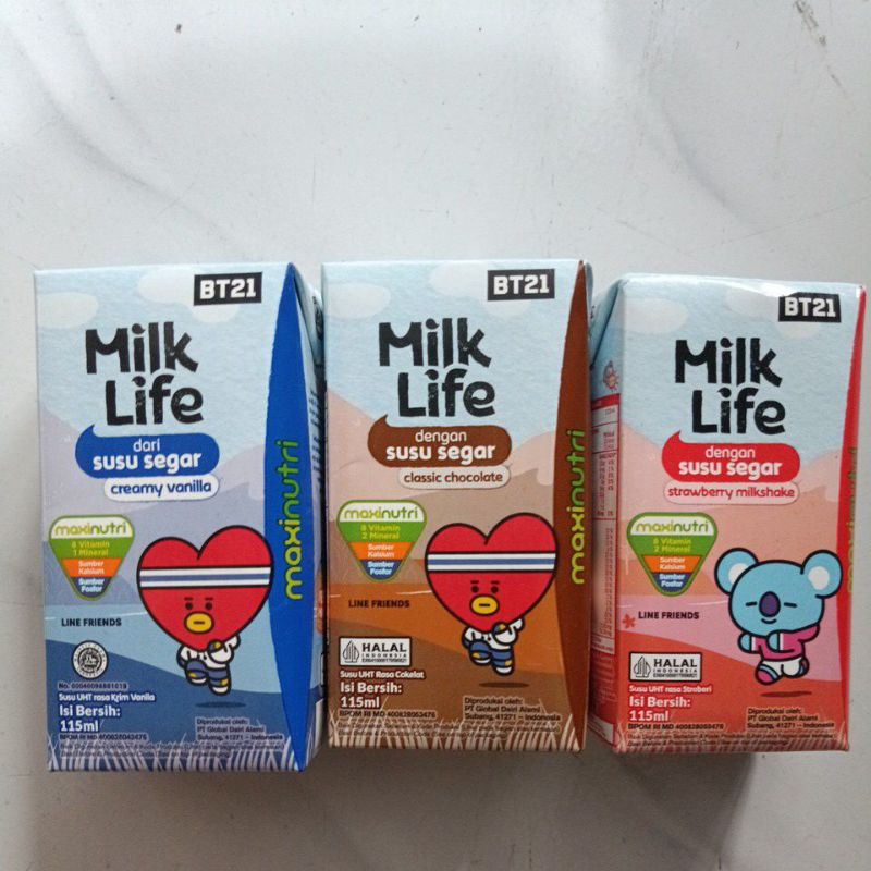 Jual MilkLife susu segar UHT 115ml 1 karton isi 40 bisa mix bebas ...
