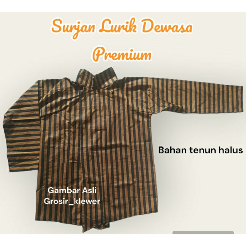 Jual SURJAN LURIK DEWASA HALUSAN - BAJU ADAT JAWA - SURJAN DEWASA PREMIUM HALUS | Shopee Indonesia
