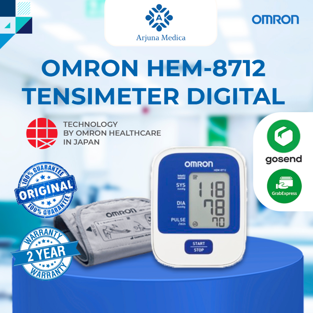 Jual Tensimeter Digital OMRON Automatic Blood Pressure Monitor HEM-8712 BASIC | Original | Alat ...