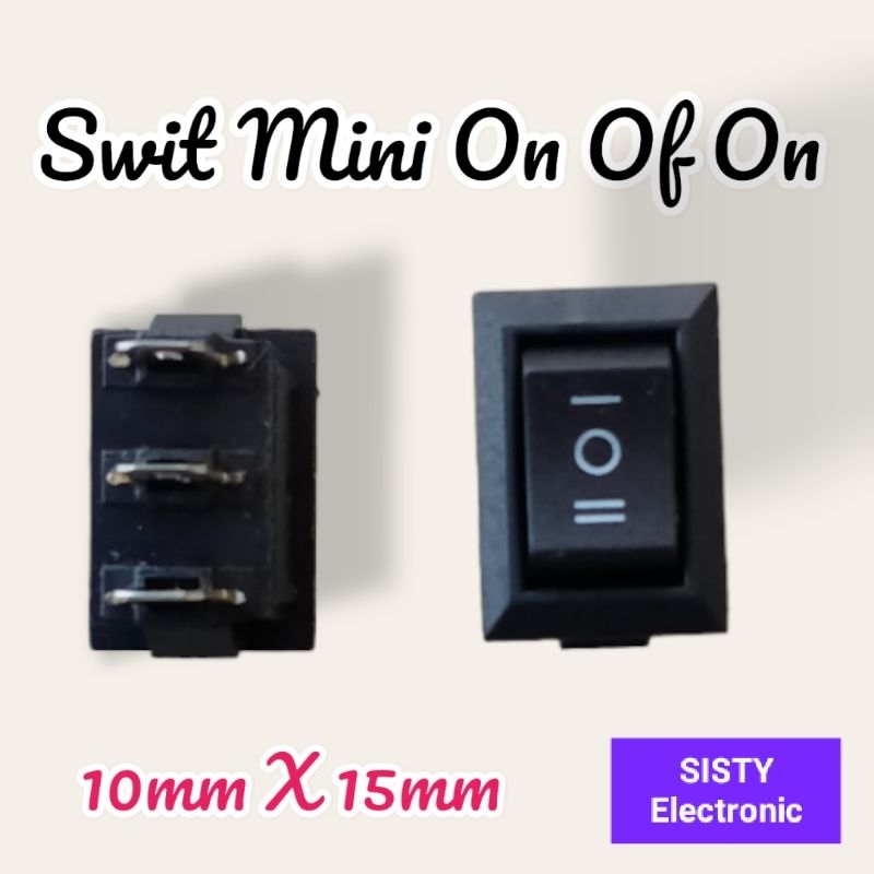 Jual Saklar Skakel Switch Mini Hitam On Of On 3 Pin | Shopee Indonesia