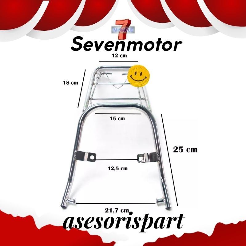 Jual Behel Belakang GL PRO GL MAX variasi RAK jepit Begel Barang motor ...