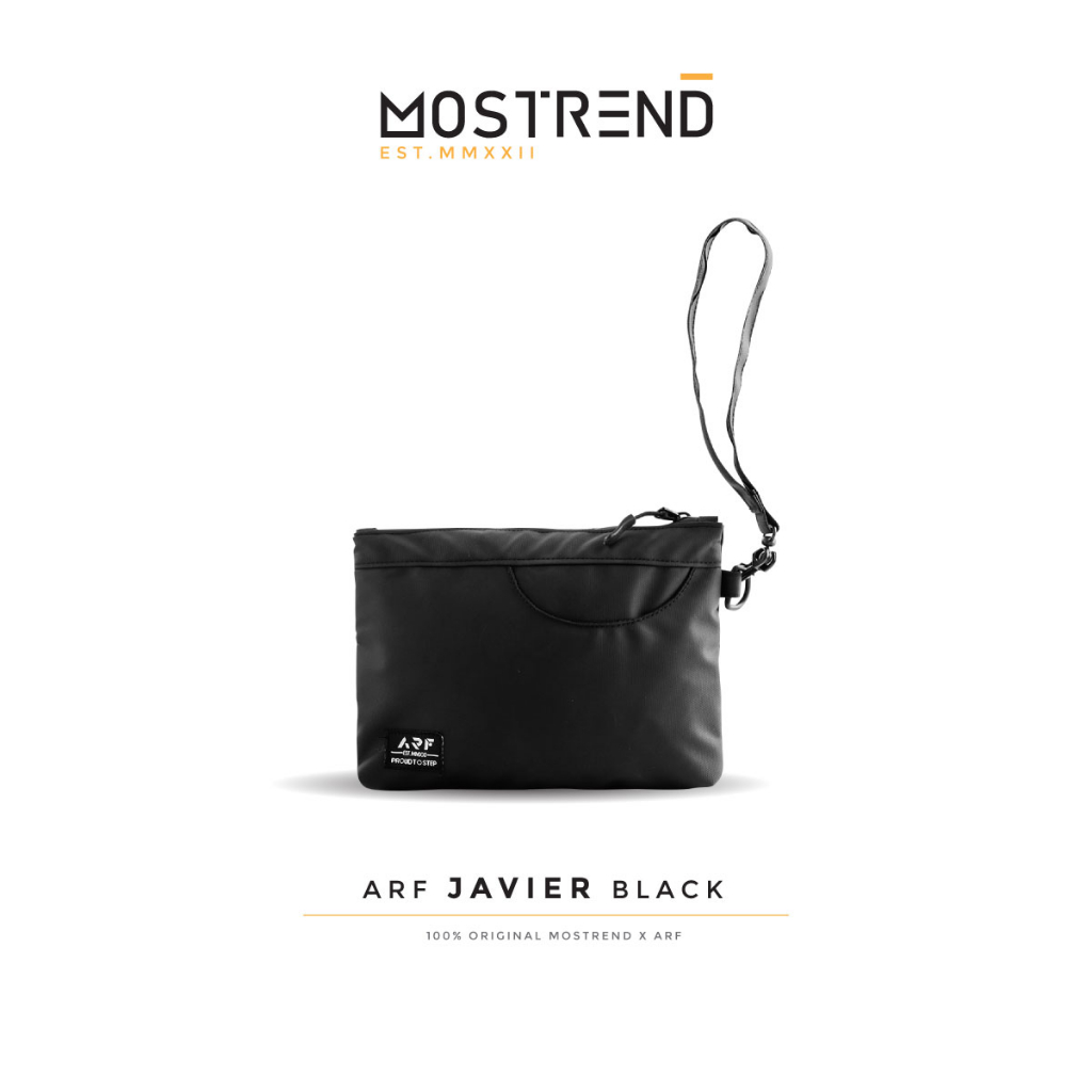 Jual Mostrend x ARF Javier Black Tas Genggam Clutch Bag Pira Waterproof ...