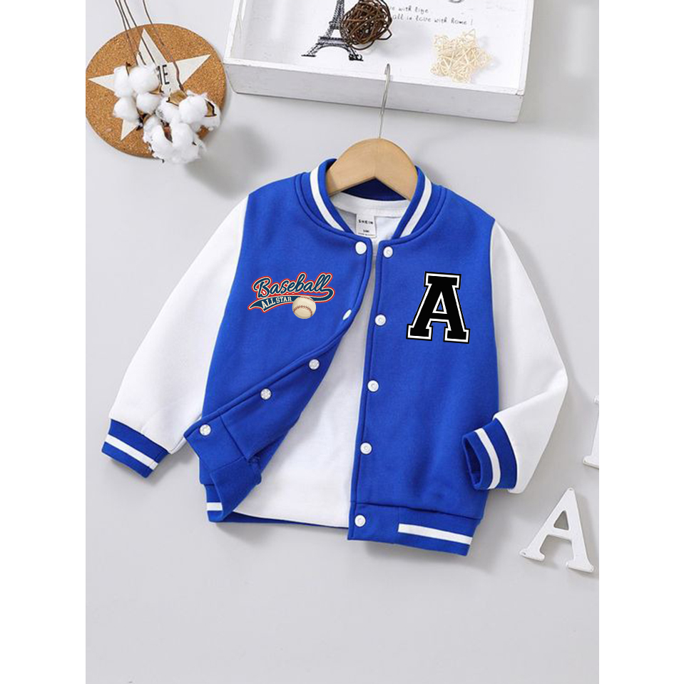 Jual Varsity Jacket Baseball Anak Inisial R&A Laki Laki Perempuan Umur ...