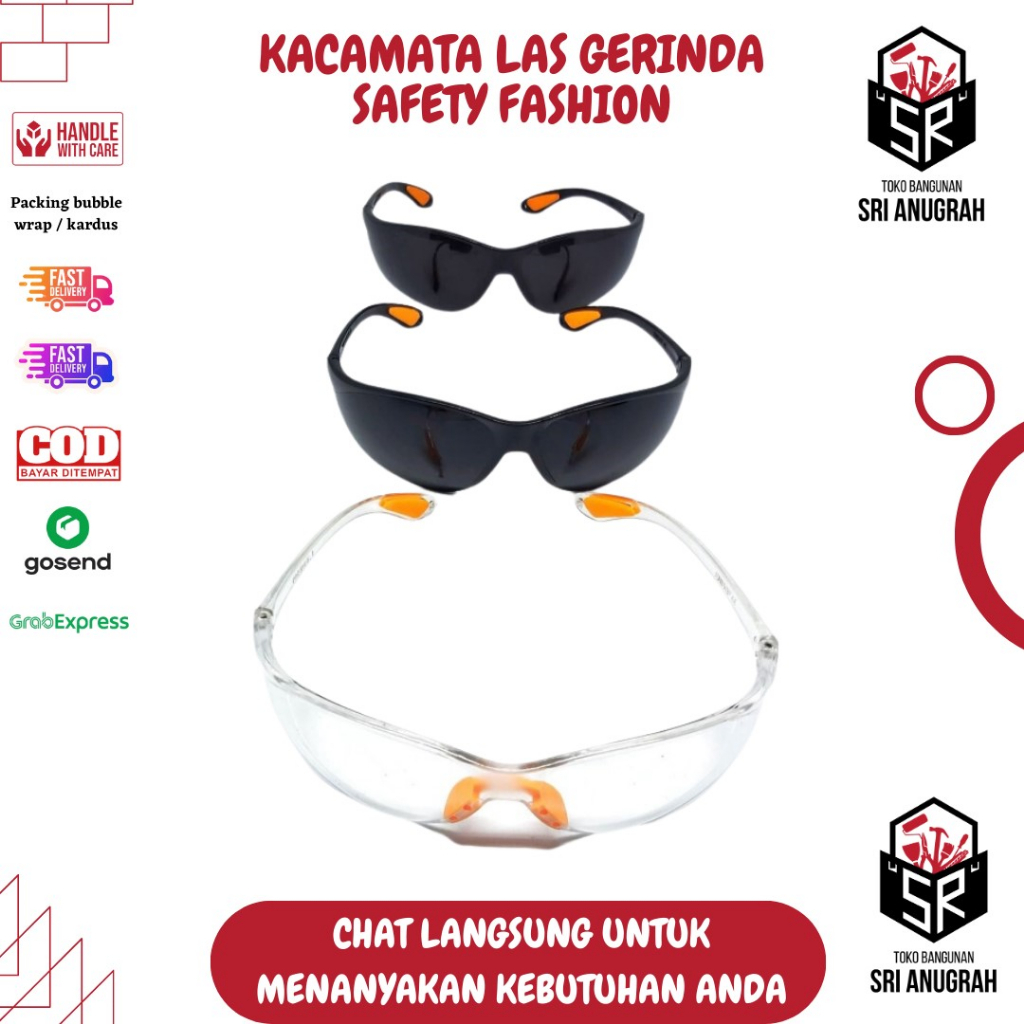 Jual Kacamata Las Gerinda Kaca Mata Safety Fashion | Shopee Indonesia