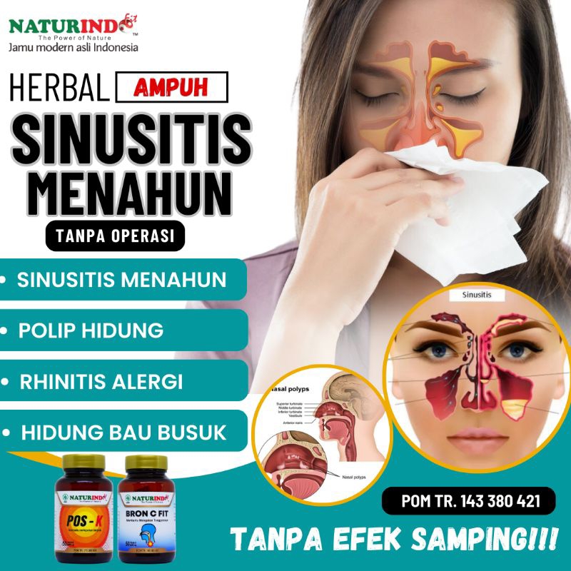 Jual Obat Sinusitis Polip Hidung Rhinitis Alergi Sinus Hidung Bau Busuk Bron C Fit | Shopee ...