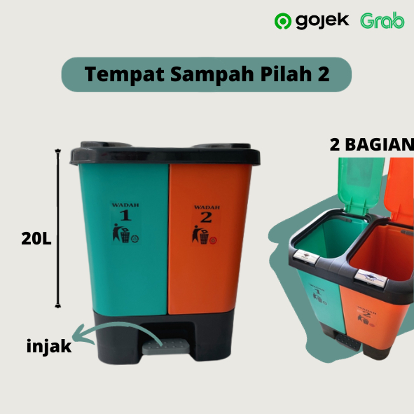 Jual Tempat Sampah 20L (2 Sekat) | Shopee Indonesia