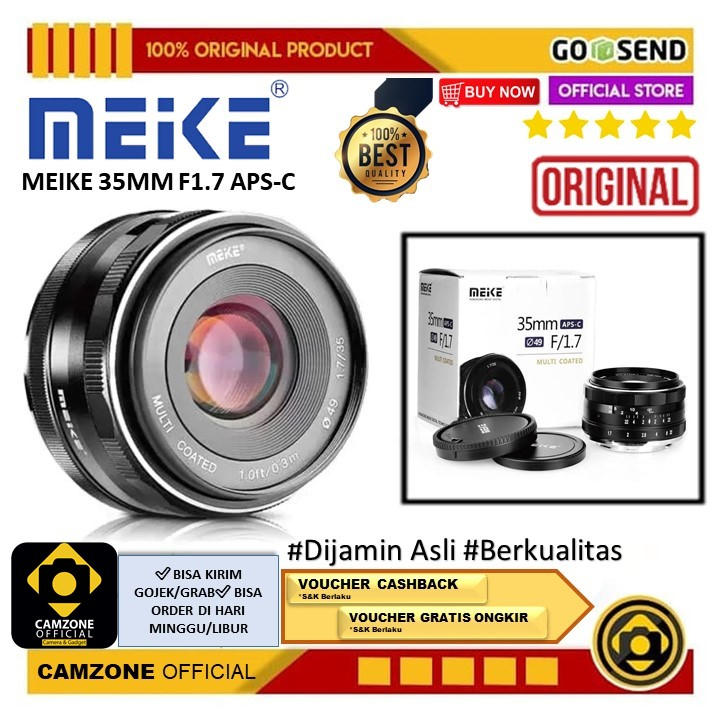 Jual Lensa Meike 35mm F1.7 For Fujifilm Mirroles / Meike 35mm f/1.7 ...