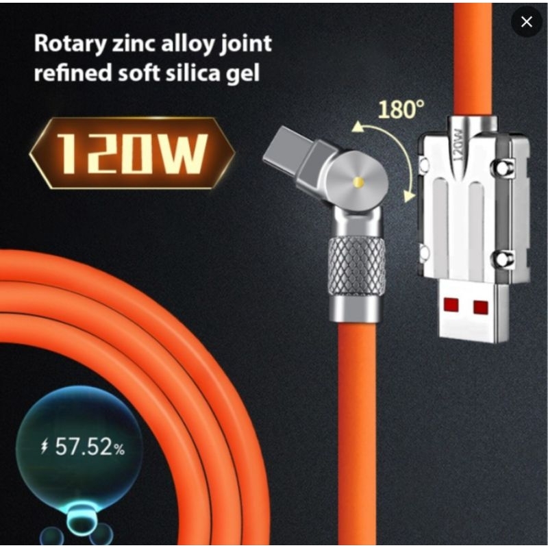 Jual Tws medan 120W kabel fast charging ROTARY TYPE C kabel data ROTARY ...