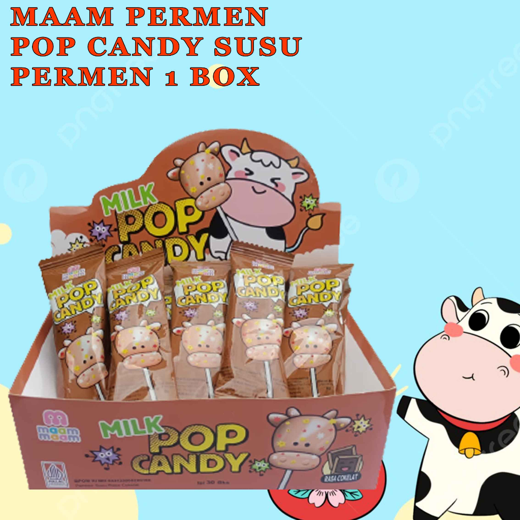 Jual Pop Candy Susu * Maam Permen * Permen Susu & Cokelat * 1Box Isi ...