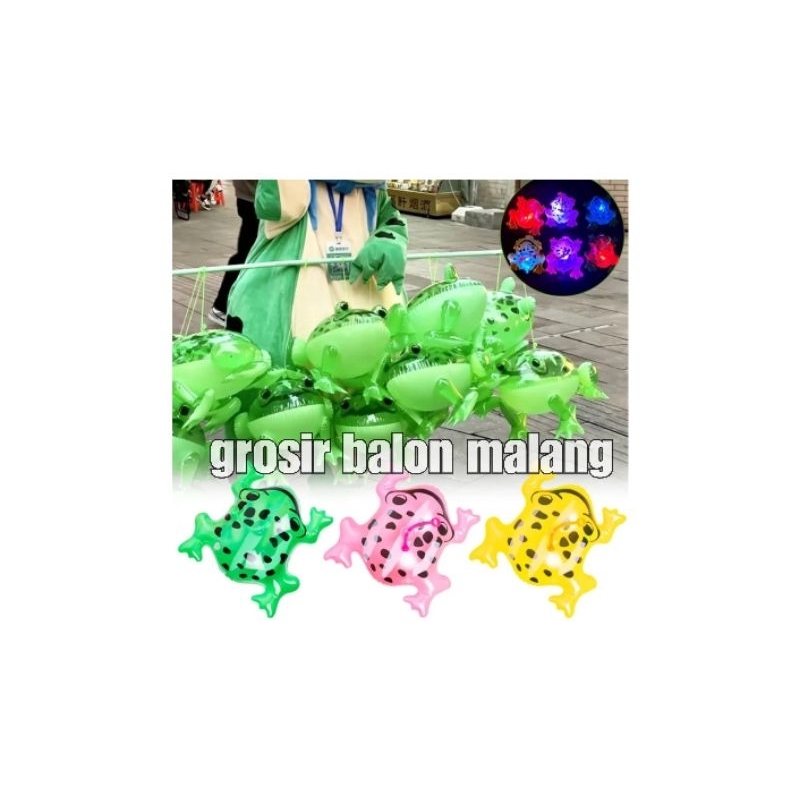 Jual balon mainan YOYO katak kodok frog lampu led | Shopee Indonesia