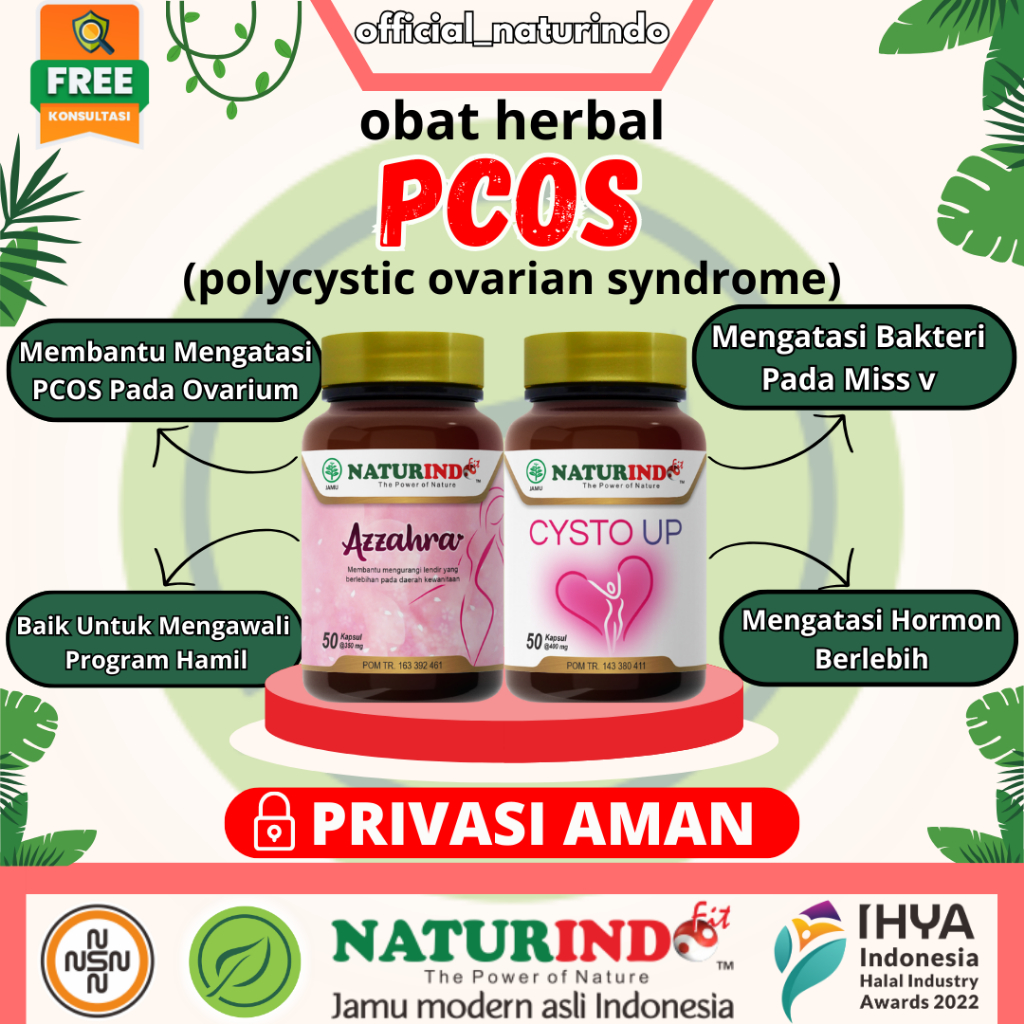 Jual Obat Herbal Pcos Polycystic Ovarian Syndrome Sindrom Polikistik
