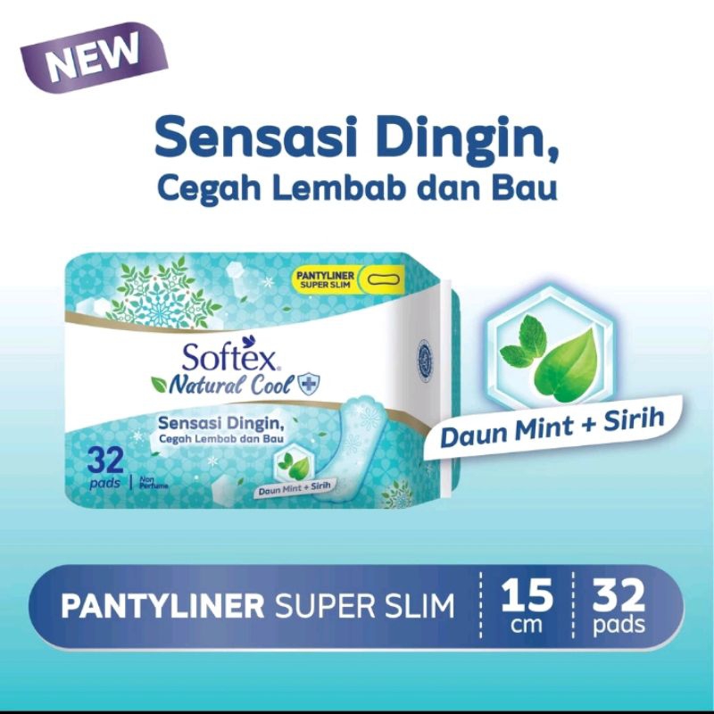 Jual Softex natural cool sensasi dingin isi 32pads(15cm) | Shopee Indonesia