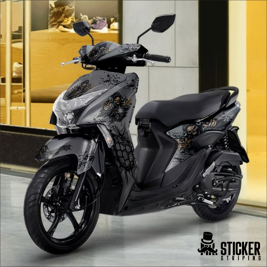 Jual decal yamaha mio gear 125 full body custom sticker free design ...