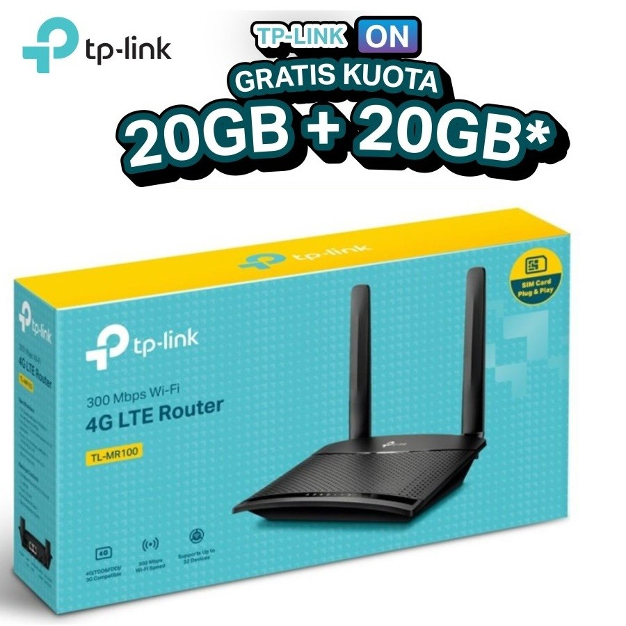 Jual Tplink TL-MR100 4G LTE Router 300 Mbps Wireless N 4G Router MR100 ...