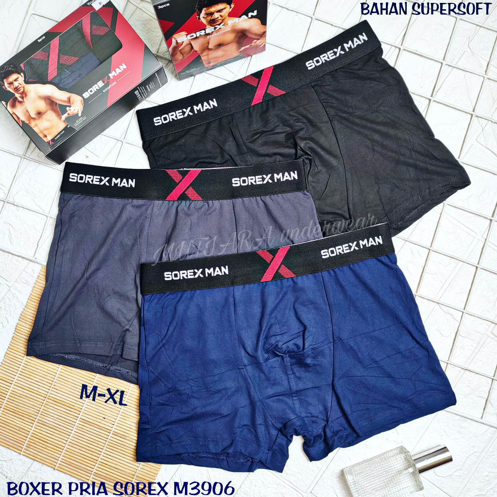 Jual Boxer Pria Sorex M 3906 Size S-XL / Celana Dalam Boxer Laki-Laki ...