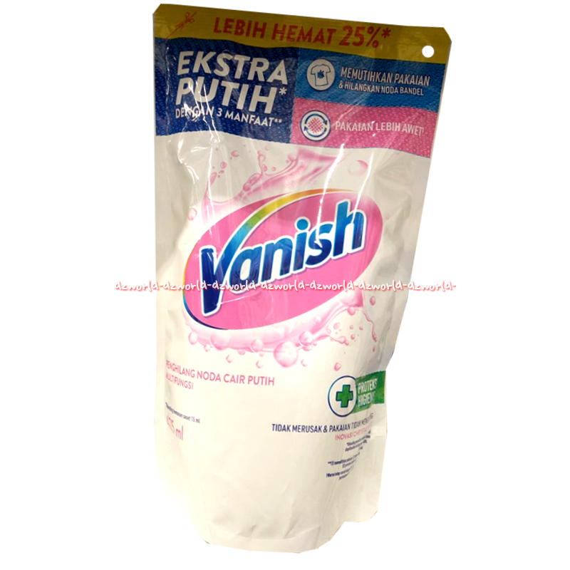 Jual Vanish Cair White 425ml detergen cair dengan formula penghilang noda & pemutih untuk ...
