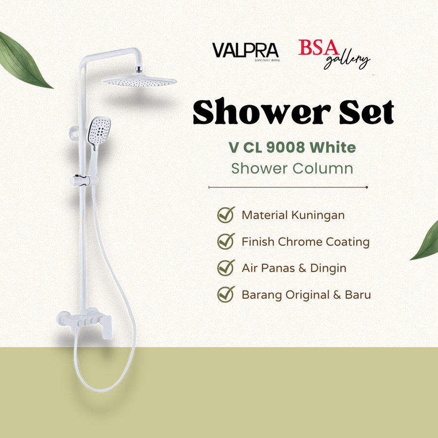 Jual SHOWER COLUMN SET PANAS DINGIN VALPRA / TIANG SHOWER MANDI PUTIH ...