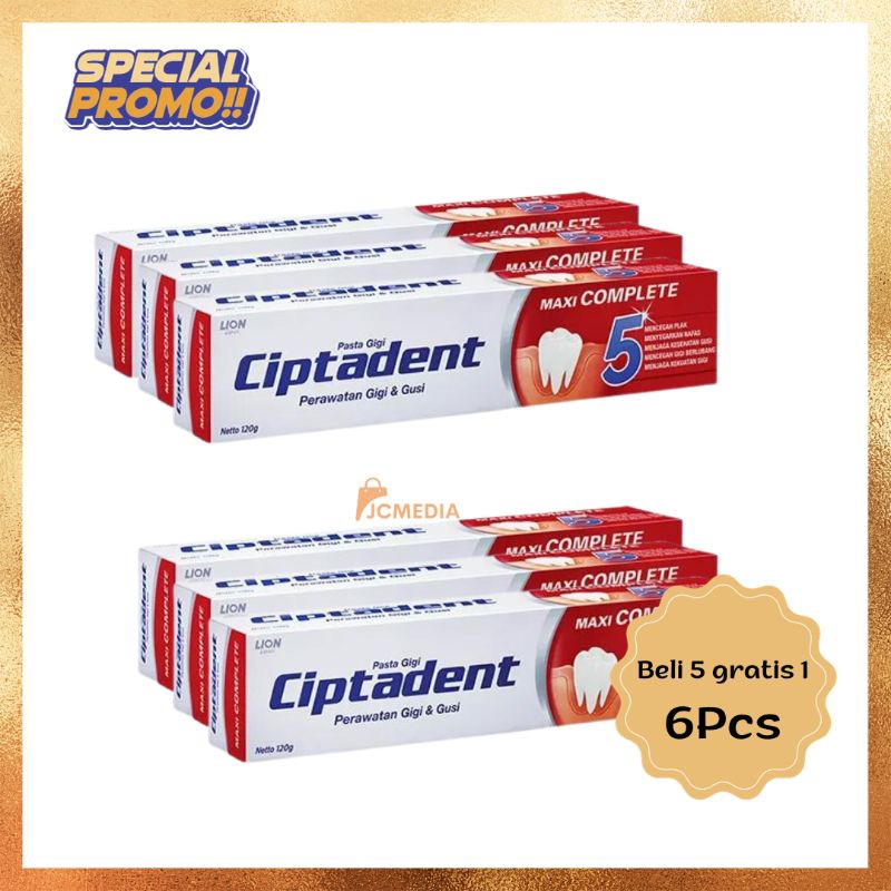 Jual (Isi 6pcs) Pasta Gigi Odol Ciptadent 75g New Formula | Shopee ...